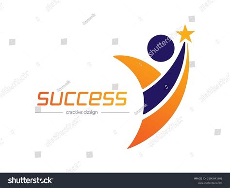 Success Template Logo Sticker Brand Label Stock Vector Royalty Free