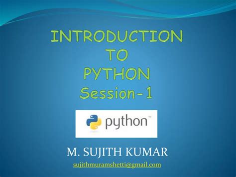Introduction To Python For Beginners PPTX