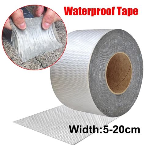 알루미늄 호일 부틸 고무 테이프 파이프 지붕 균열 수리 테이프 두꺼운 누출 방지 스티커 고온 방수 테이프테이프 Aliexpress