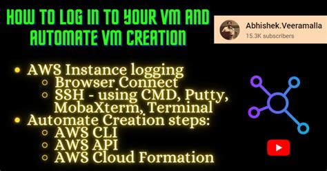 how to log in to your vm and automate vm creation