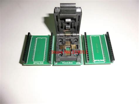 Free Shipping Chip Programmer Socket Tqfp32 Qfp32 Lqfp32 To Dip28 Tqfp32 To Dip32 Adapter