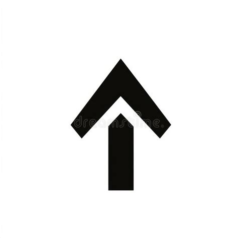 Simple Black Upward Arrow Symbol On A Blank White Background Representing Progress And Direction
