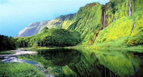 Download Azores Portugal Nature Lake Wallpaper