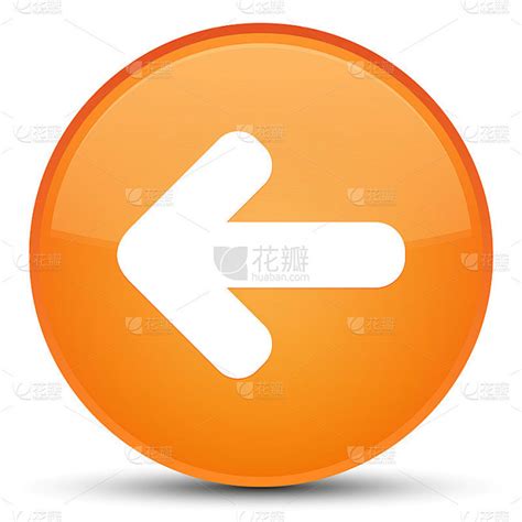 返回箭头图标特殊橙色圆形按钮