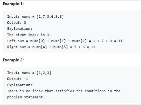 Find Pivot Index Leetcode 724 Solution Searching And Sorting