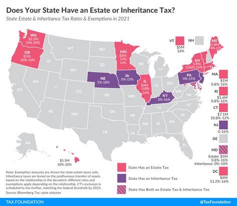 States With Estate Tax Or Inheritance Tax 2021 Tax Foundation