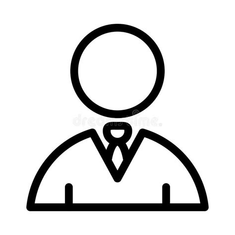 Avatar Vector Thin Line Icon Stock Illustration Illustration Of