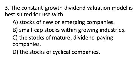 Solved 2 When Using The Constant Growth Dividend Valuation