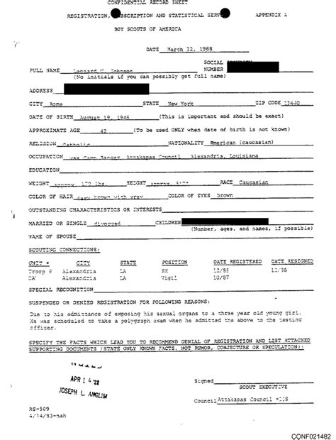 Inside The Perversion Files Leonard C Johnson Documents Los Angeles Times