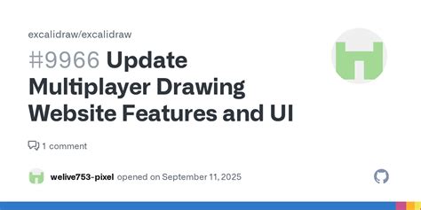 Update Multiplayer Drawing Website Features And Ui · Issue 9966 · Excalidrawexcalidraw · Github