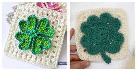 10 Leaf Clover Granny Square Crochet Patterns Page 3 Of 3