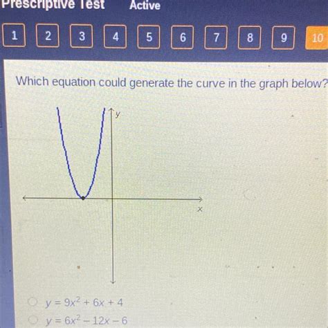 Which Equation Could Generate The Curve In The Graph Below