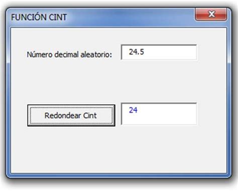 Función Cint Excel Avanzado