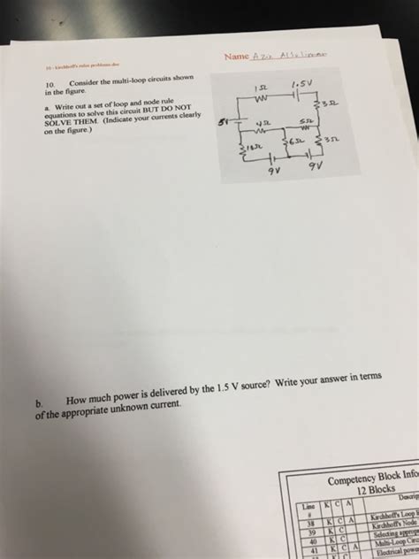 Solved Consider The Multi Loop Circuits Shown In The Figure