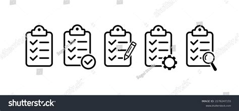 Checklist Line Icon Black Checklists Miscellaneous Stock Vector Royalty Free 2276247155