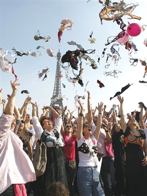 Ooh La Bra Breast Cancer Cause Gets A Lift In Paris The Independent