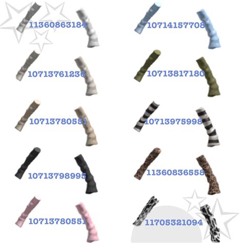 23 Arm Warmers♡ Ideas Arm Warmers Roblox Codes Bloxburg Decal Codes