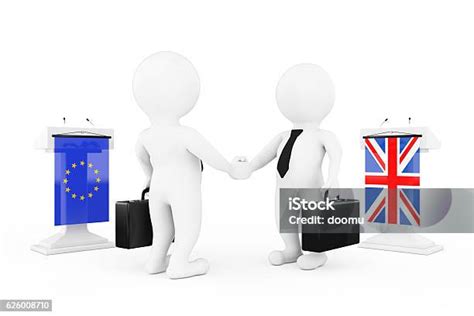 트리브 근처에서 악수를 나누는 3d 사업가 또는 정치인 캐릭터 동업에 대한 스톡 사진 및 기타 이미지 동업 비즈니스 영국