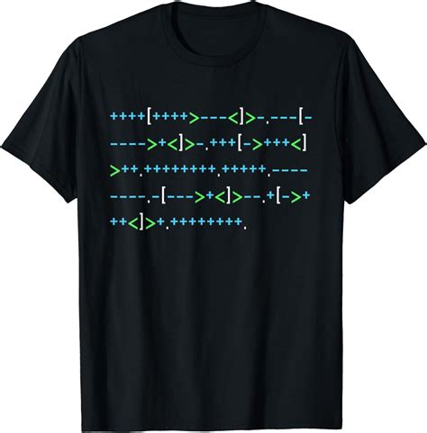 Brainfuck Hello World Shirt Programming Code Nerd