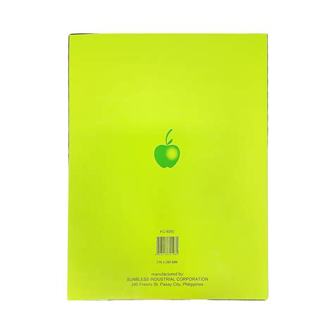 Green Apple Notebook Padded 80 Leaves