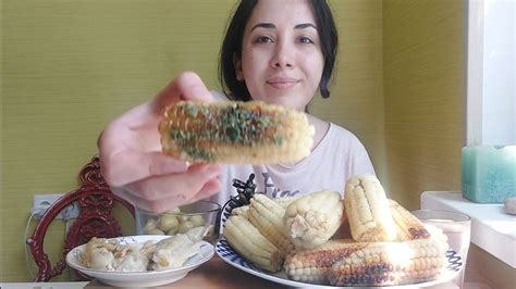 სიმინდის მუკბანგი 🌽მუკბანგების დედოფალი დაბრუნდა😊ზღვაზეც ერთად წავალთ💙mukbang Youtube