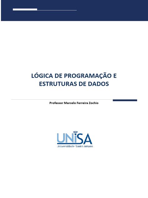 01 Ma Lógica De Programação E Estrutura De Dados Pdf Linguagem De Programação Python