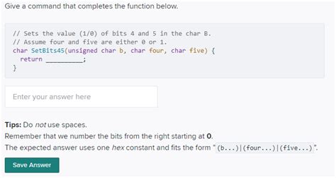 Solved Give A Command That Completes The Function Below