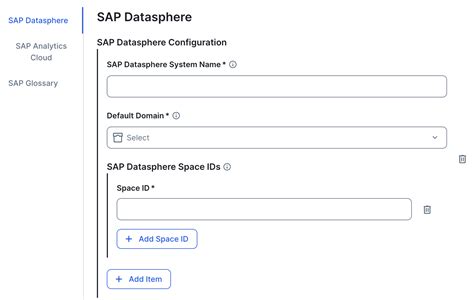Sap Datasphere Catalog Integration Settings