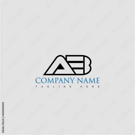 Aeb Letter Logo Design And Cross Shape Stock Vector Adobe Stock