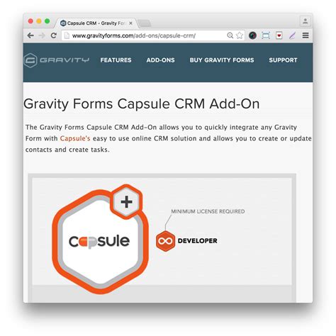 Gravity Forms Capsule Crm Add On Just 5