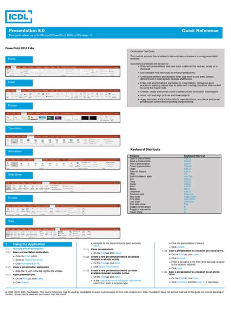 Icdl Presentation 2016 6 0 Qrg Pdf Letter Case Microsoft Power Point