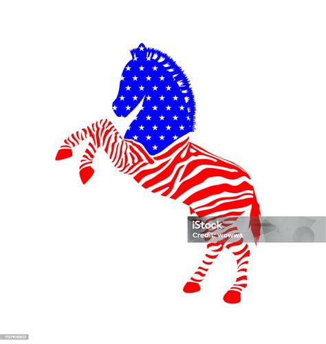 미국 얼룩말 미국의 국기의 형태로 얼룩말을 추상화 합니다 4에 대한 스톡 벡터 아트 및 기타 이미지 4 7월 7월 4일 Istock