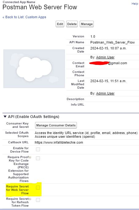 Salesforce Oauth 20 Web Server Flow For Web App Integration Infallibletechie