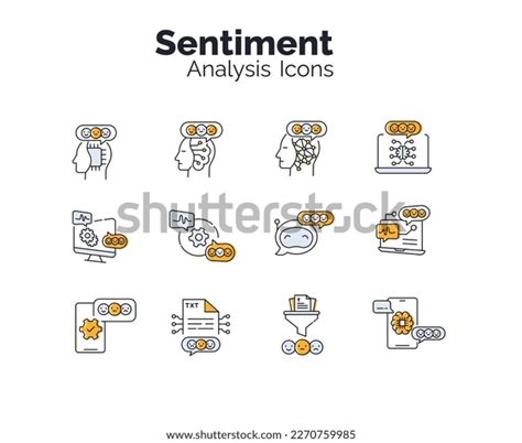 Sentiment Analysis Icon Vector Emotion Analysis Stock Vector Royalty