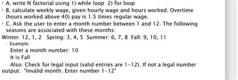 SOLVED I Need A B And C Answered Code And Output In Python A Write N Factorial Using