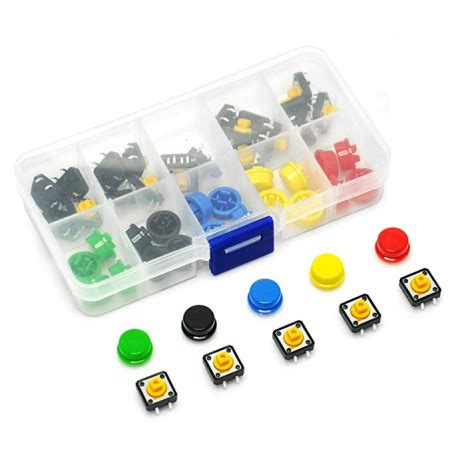25pcs Tactile Push Button Switch Kit