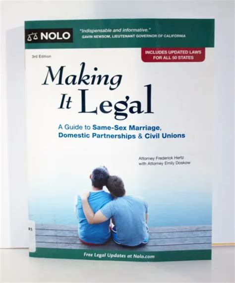 Book Making It Legal A Guide To Same Sex Marriage Domestic Partners