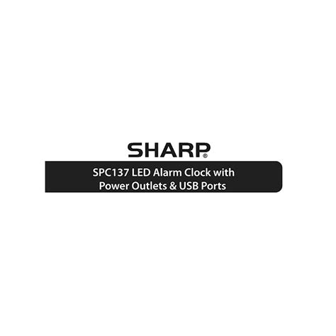 Sharp Spc137 Led Alarm Clock User Manual