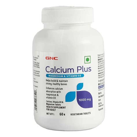 Buy Gnc Calcium Plus With Magnesium And Vitamin D3 Strengthens Bones