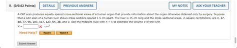 Solved A CAT Scan Produces Equally Spaced Cross Sectional Chegg