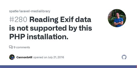 Reading Exif Data Is Not Supported By This Php Installation · Issue 280 · Spatielaravel