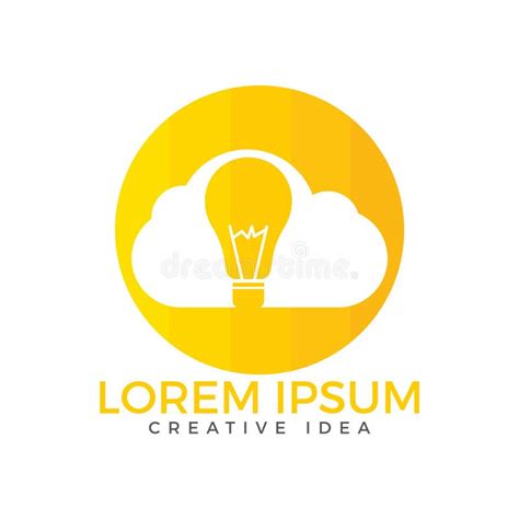 Bulb Cloud Logo Design Template Stock Illustration Illustration Of