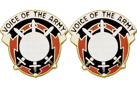 9th Signal Command Distinctive Unit Insignia Pair Voice Of The Arm