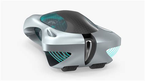 3d futuristic hover car taihoo rigged model turbosquid 2212755