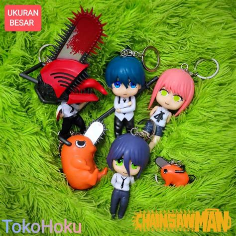 Jual Gantungan Kunci Chainsaw Man Denji Aki Makima Reze Pochita Action