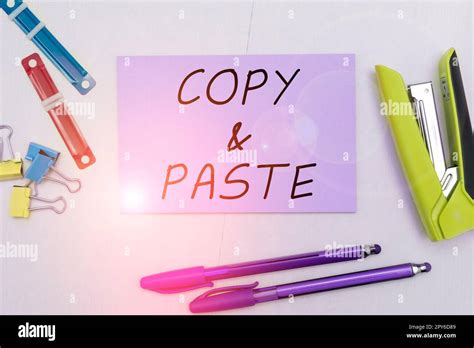 Conceptual Display Copy Paste Word For An Imitation Transcript Or Reproduction Of An Original