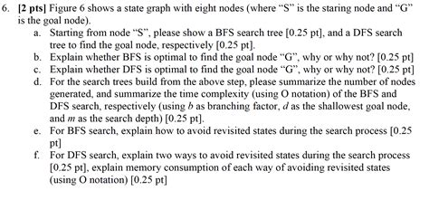 Solved Pts Figure Shows A State Graph With Eight Nodes Chegg