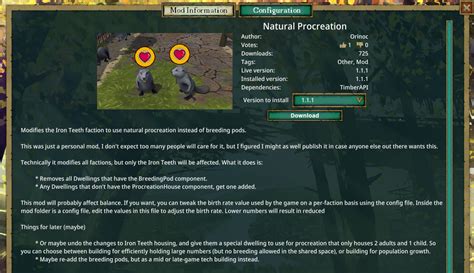Suggestion Configurations · Issue 37 · Timberborn Modding Central Modmanager · Github