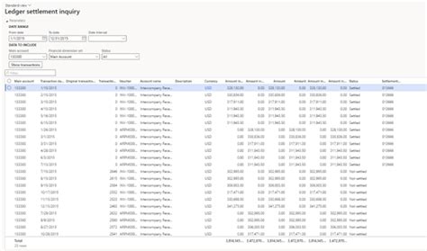 Ledger Settlement Inquiry Finance Dynamics Microsoft Learn