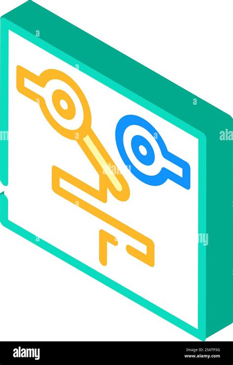 Temperature Switches Mechanism Isometric Icon Vector Temperature Switches Mechanism Sign